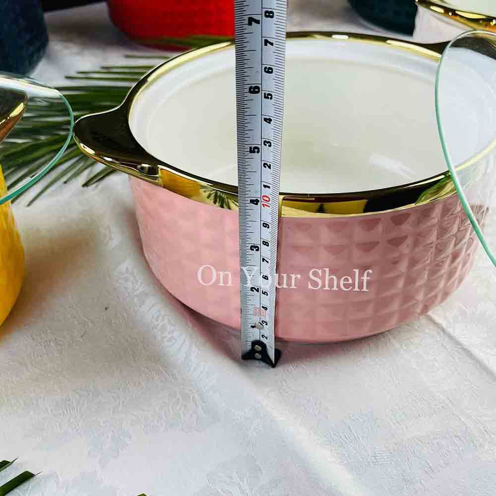 Taureen Pot Textured Large - Pink