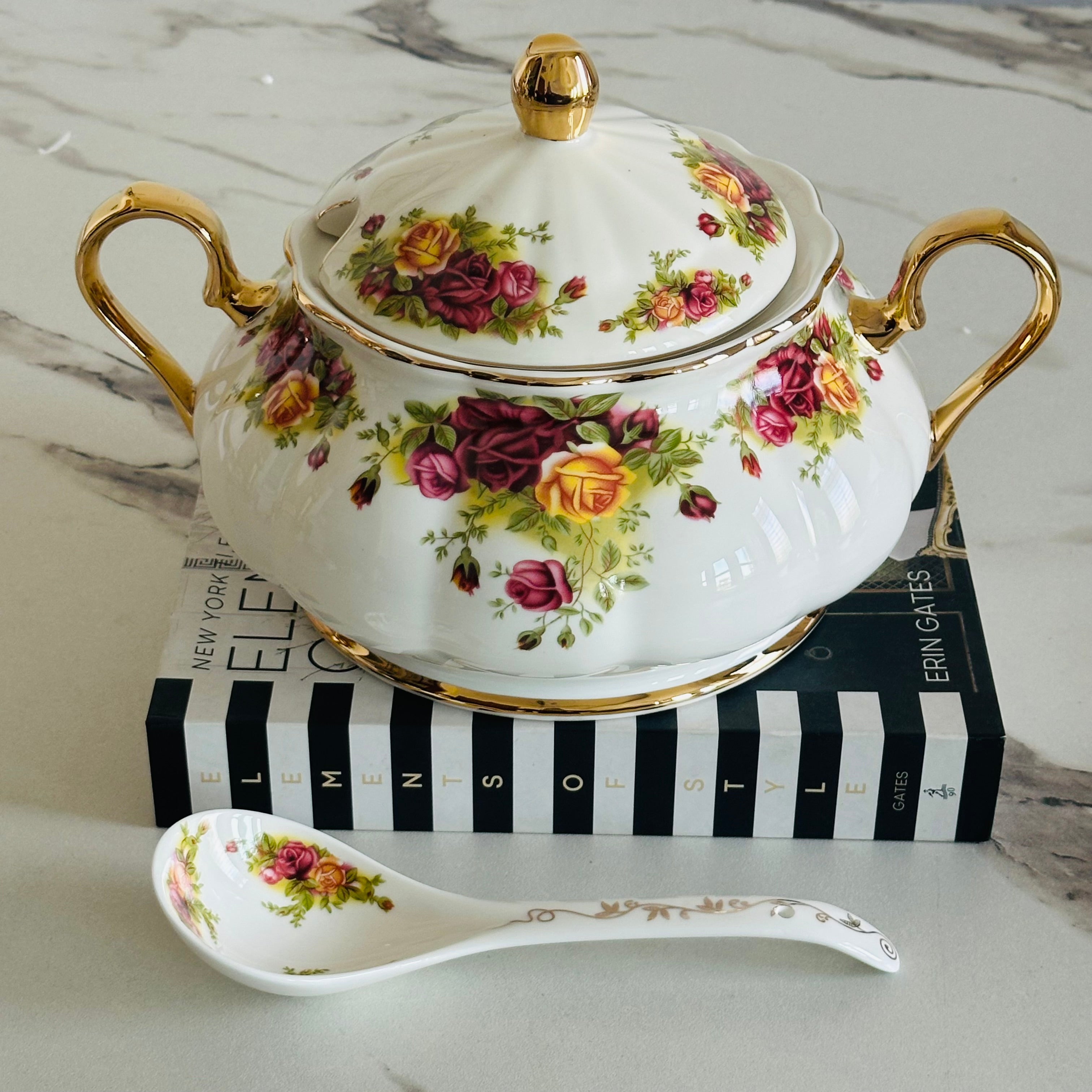 Secret Garden Red Rose Soup Set (23 Piece)