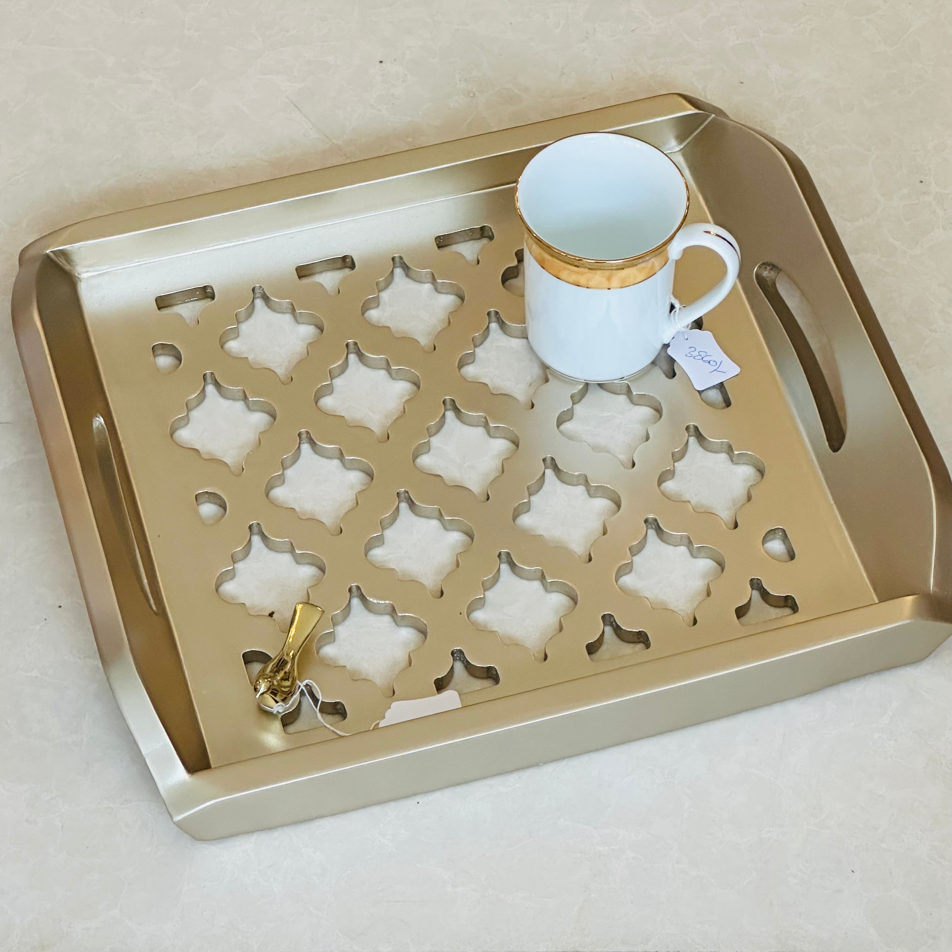 Matte Gold Laser Cut Tray