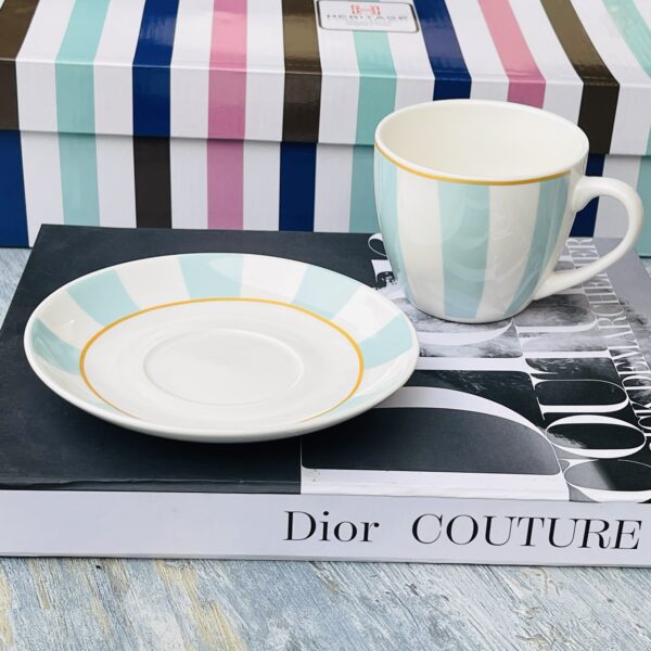 Milano Tea Cups & Saucers Tiffany Blue (set of six)